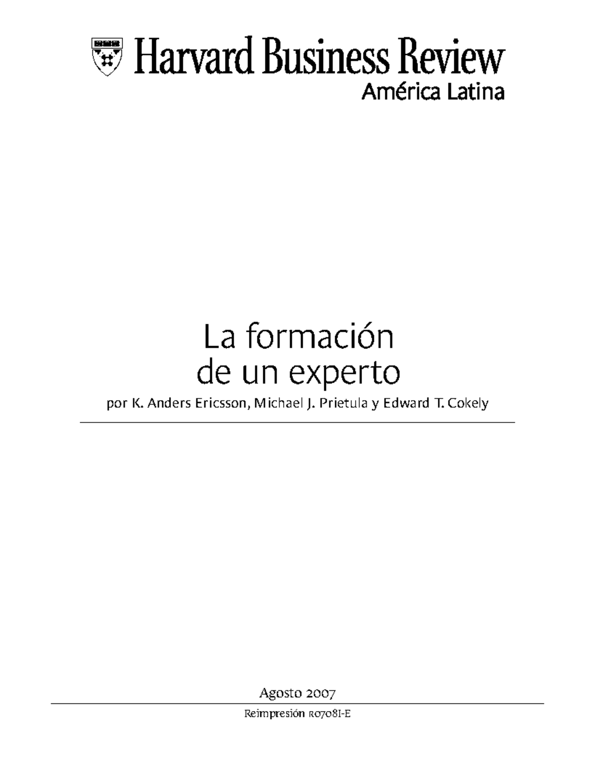Formación de un Experto: Claves de la Práctica Deliberada en Éxito ...