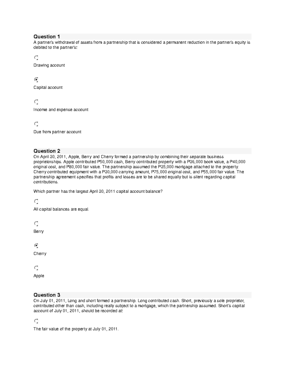 Partnership Formation & Operation: Key Concepts and Questions - Studocu