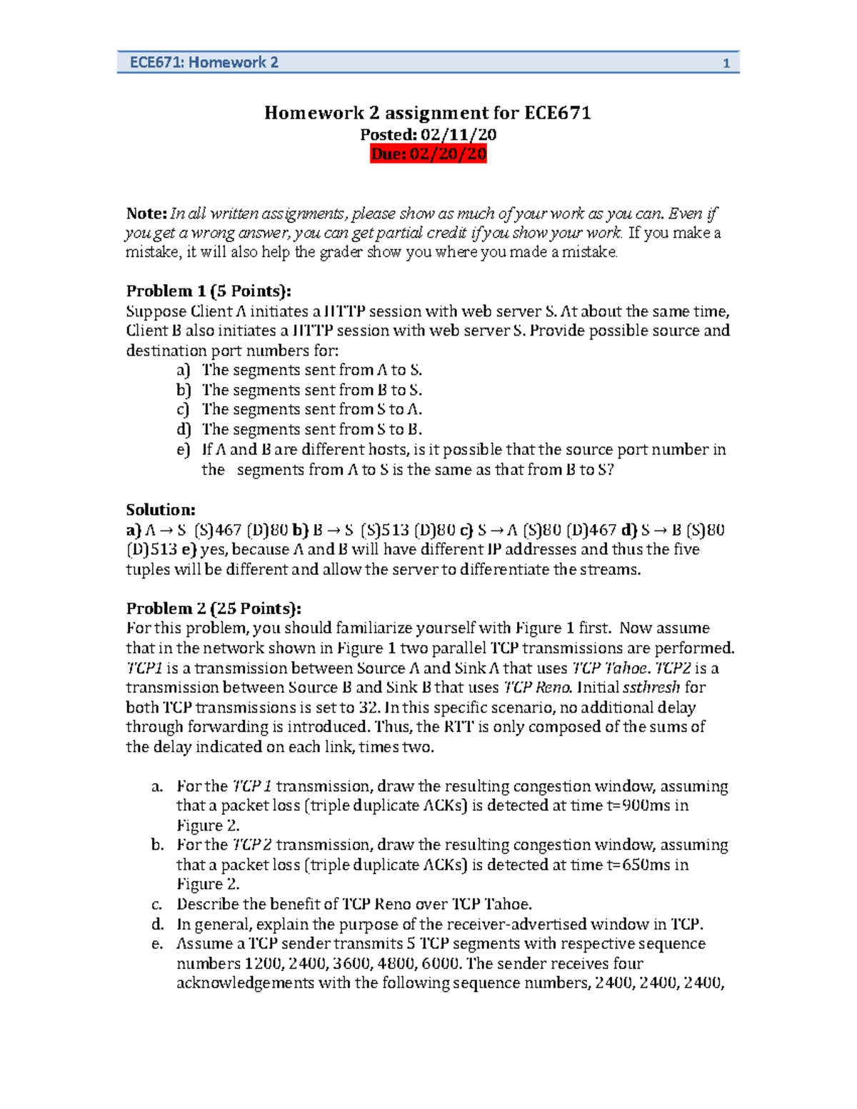 Homework 2 Solution - Tugas - ECE671: Homework 2 1 Homework 2 a ssignment for ECE Posted: 02/11 ...
