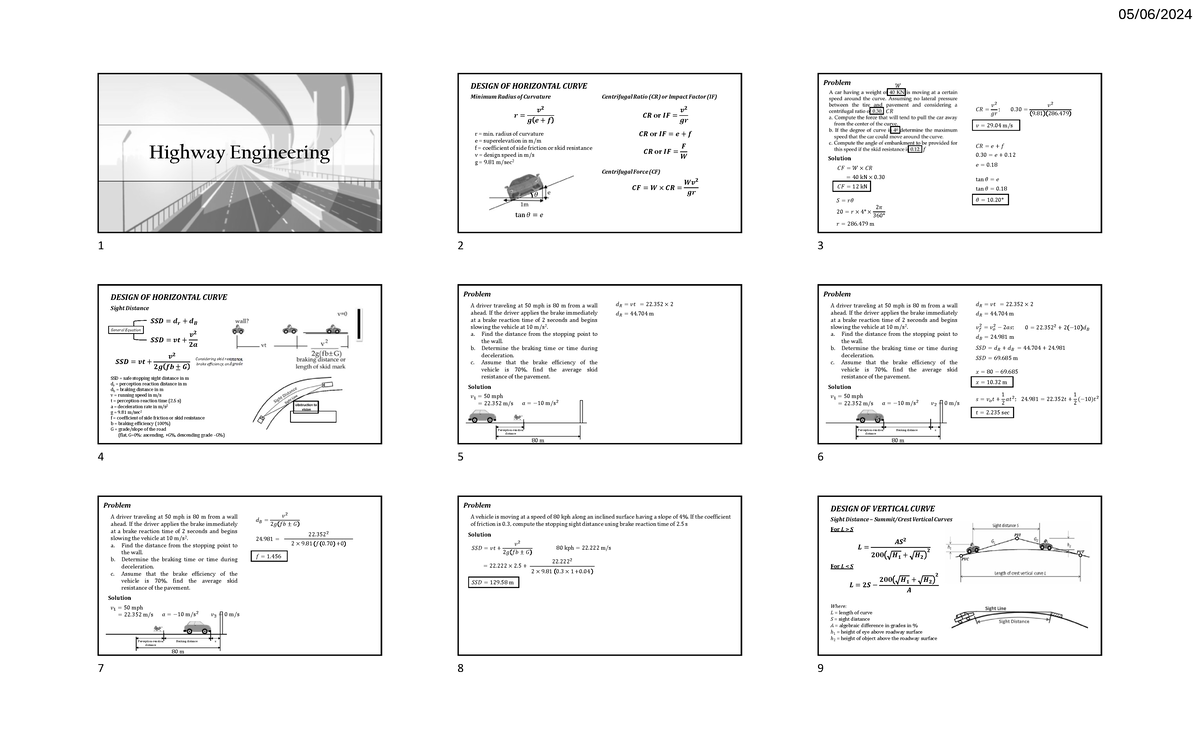 **Highway Engineering (CE 301) - Design of Horizontal & Vertical Curves ...
