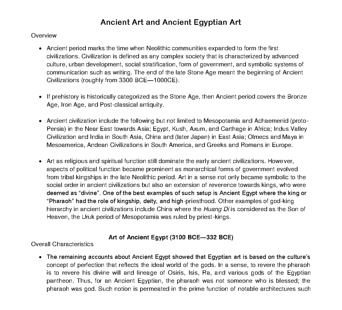 Ancient Egyptian Art: Overview and Characteristics of Civilizations ...