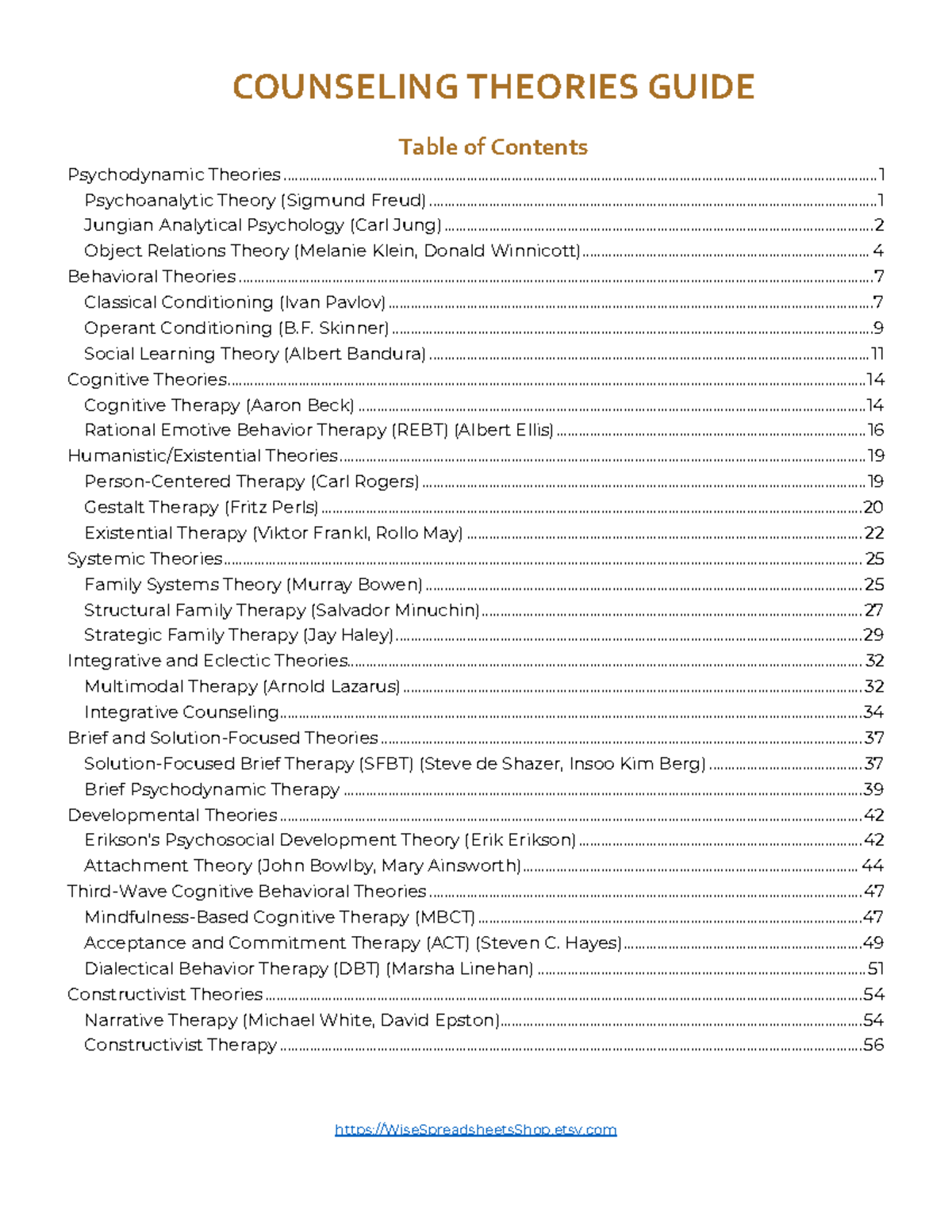 COUNSELING THEORIES GUIDE: Key Concepts and Approaches - Studocu