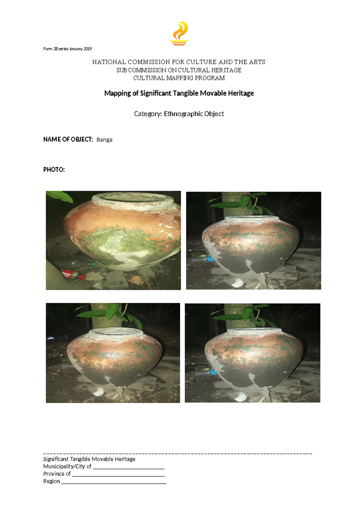 Final Exam on Tangible Movable Heritage: Banga Case Study 2024 - Studocu