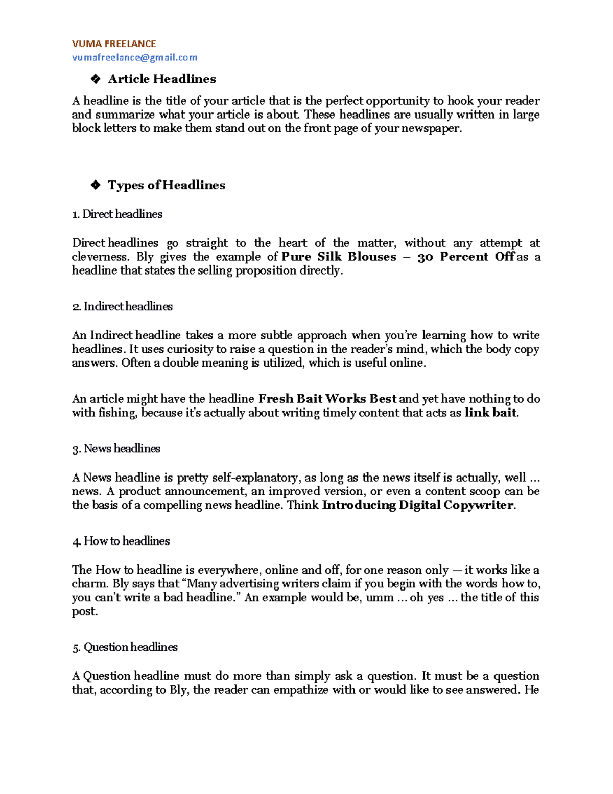 VUMA 101: Essential Tips for Crafting Compelling Article Headlines ...