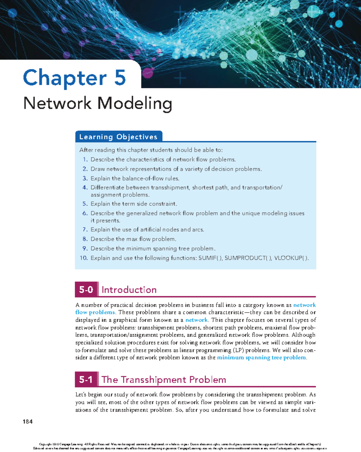 C5. Chapter 5: Network Modeling and Flow Problems Overview - Studocu