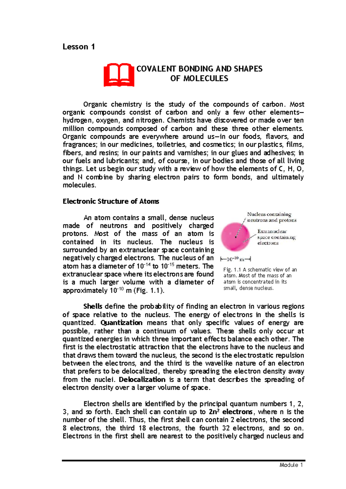Lesson 1: Covalent Bonding & Molecular Shapes in Organic Chemistry ...