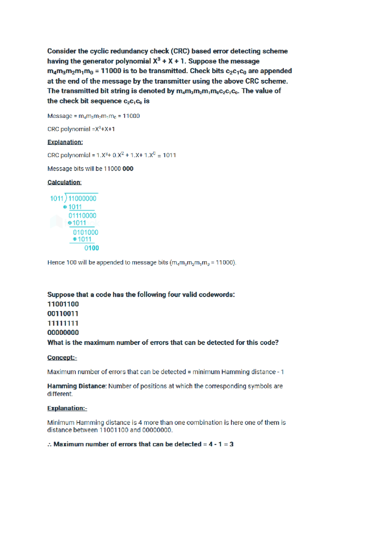 CRC Examples for CRC Exam Preparation - Studocu