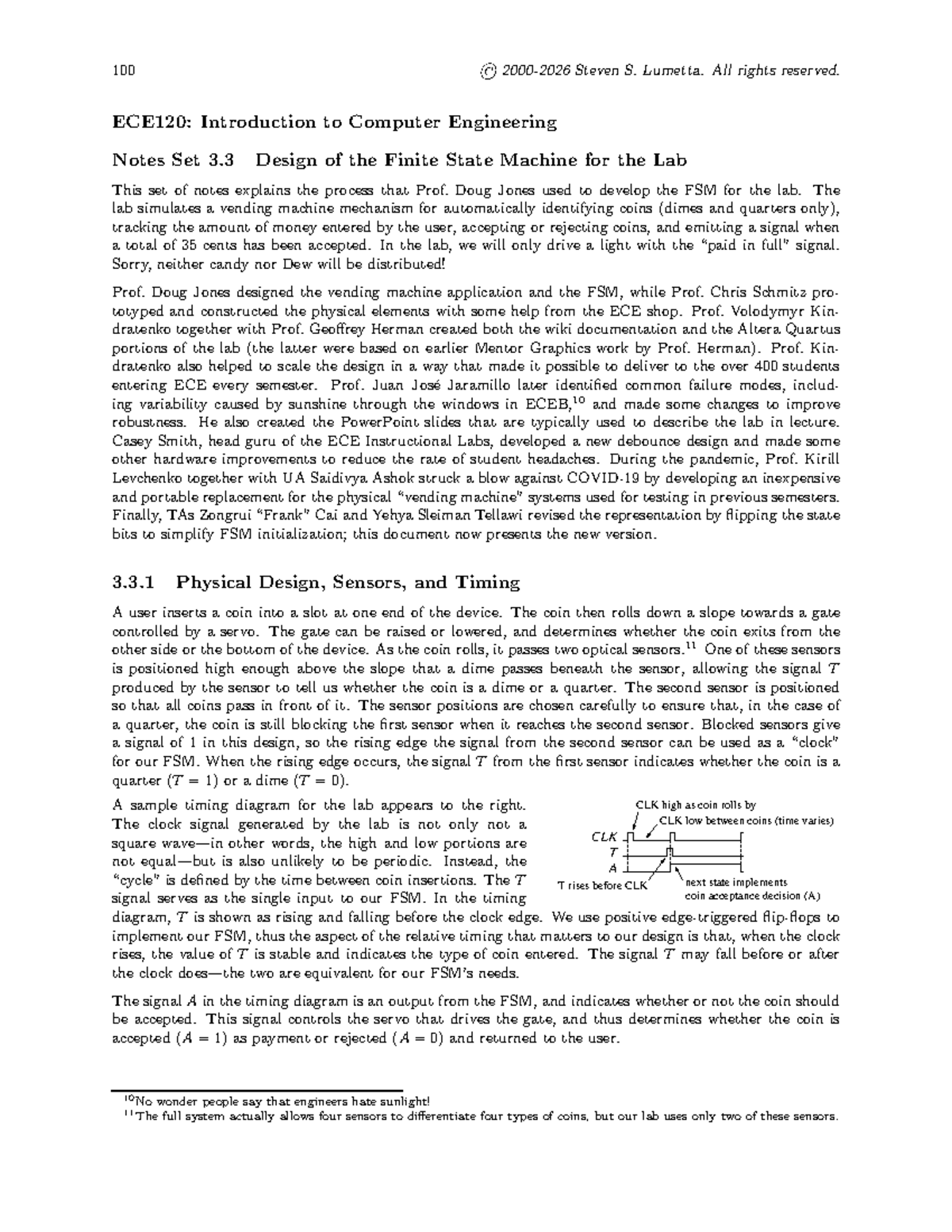 ECE120: FSM Design for Vending Machine Lab Notes (Set 3.3) - Studocu