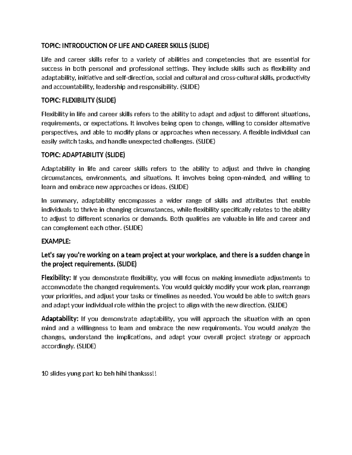 Life and Career Skills Overview: Flexibility & Adaptability Concepts ...