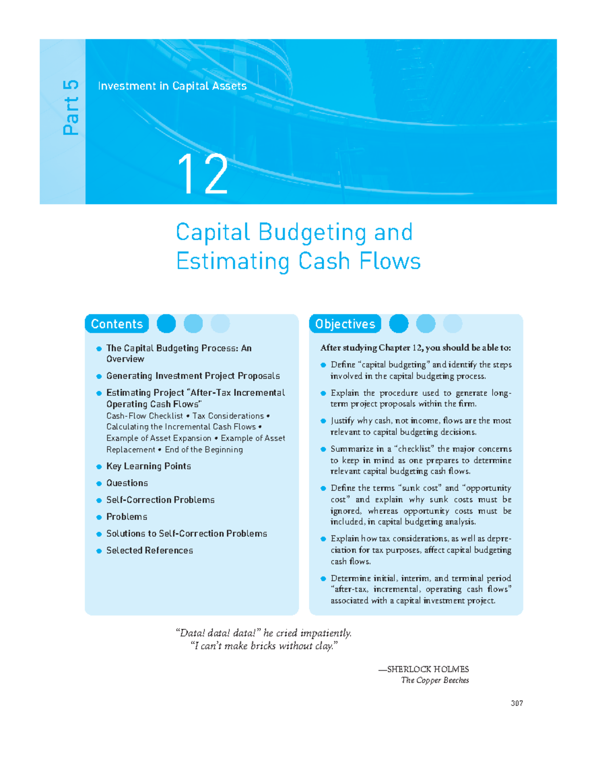 12 Capital Budgeting and Estimating Cash Flows: Comprehensive Overview ...