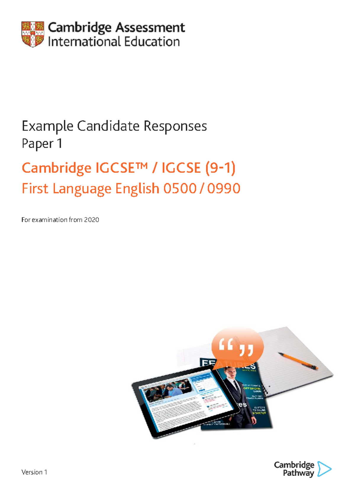 0500 Example Candidate Responses Paper 1: Insights from 2020 Exam - Studocu