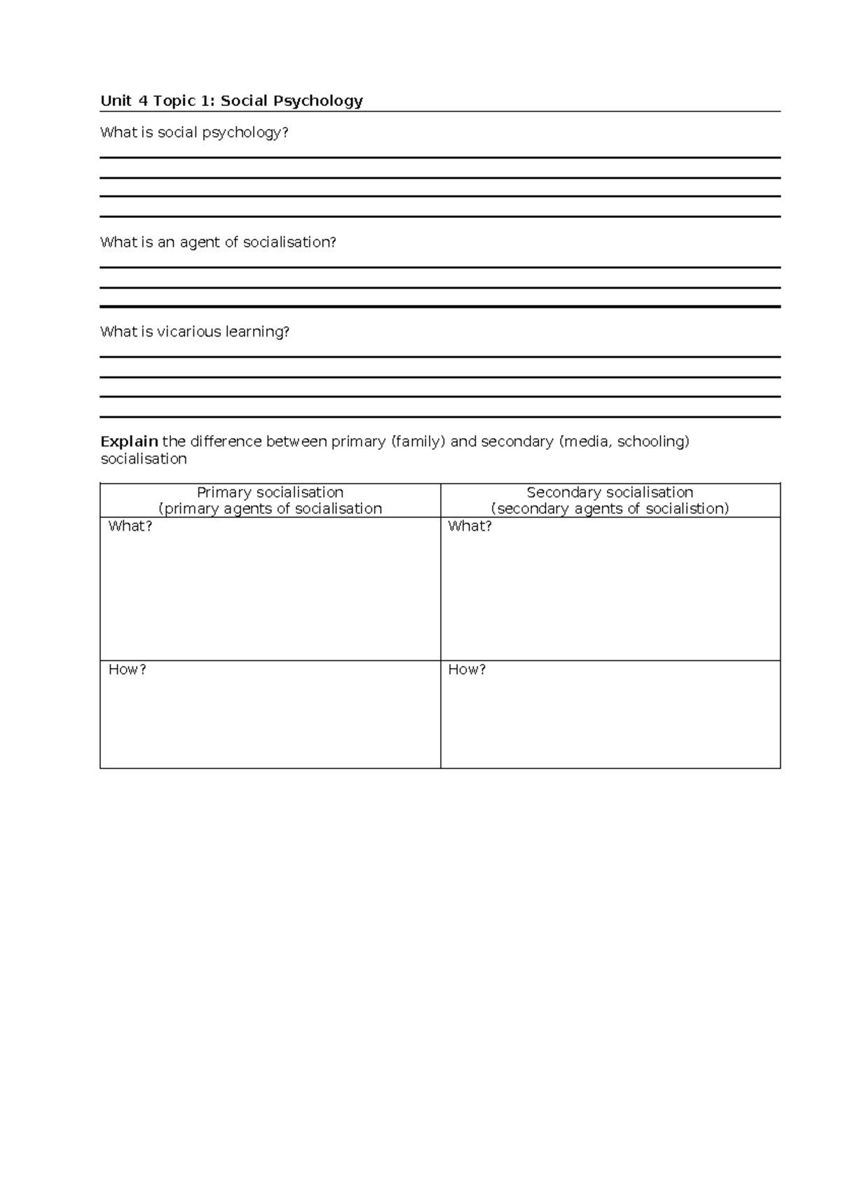 Topic 1: Social Psychology Quiz (PSY101) - Studocu