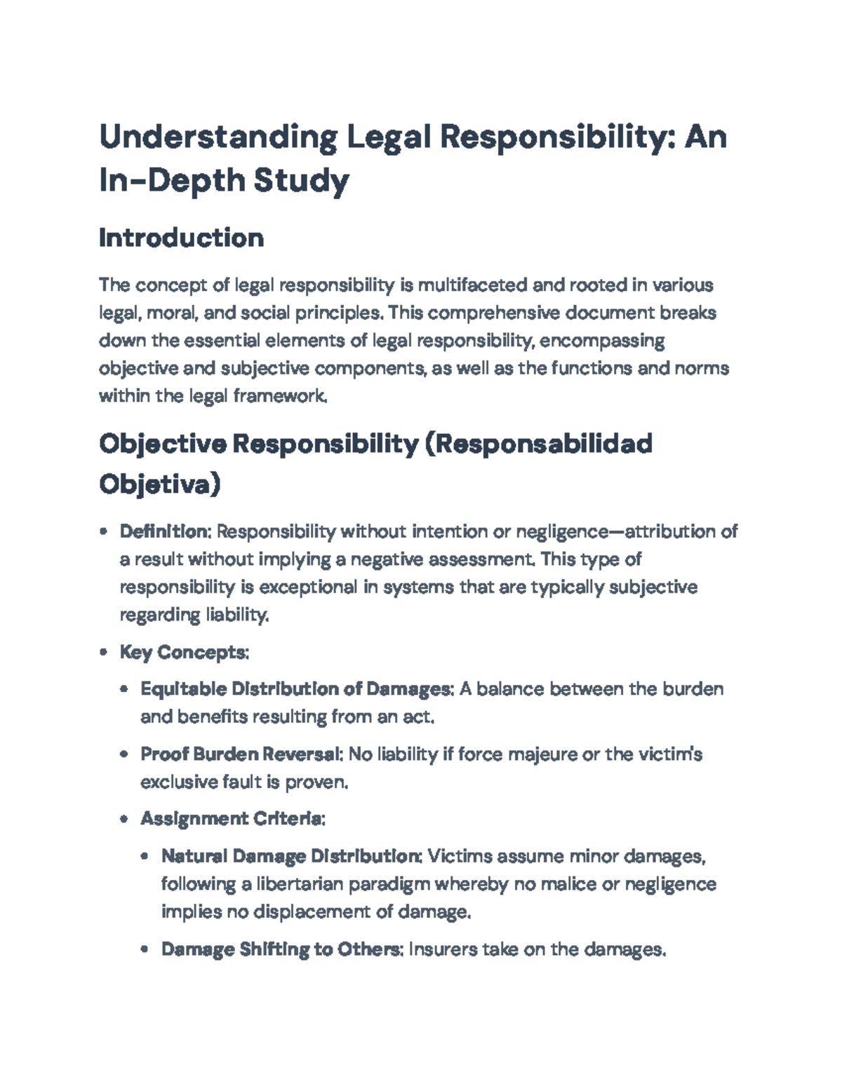 Understanding Legal Responsibility: Types and Perspectives in Law ...