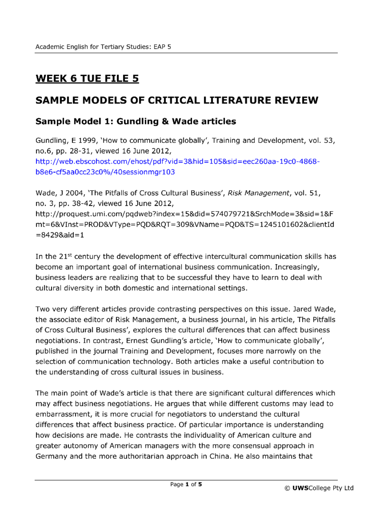 Sample Models of CLR - An example of model of CLR - Academic English ...
