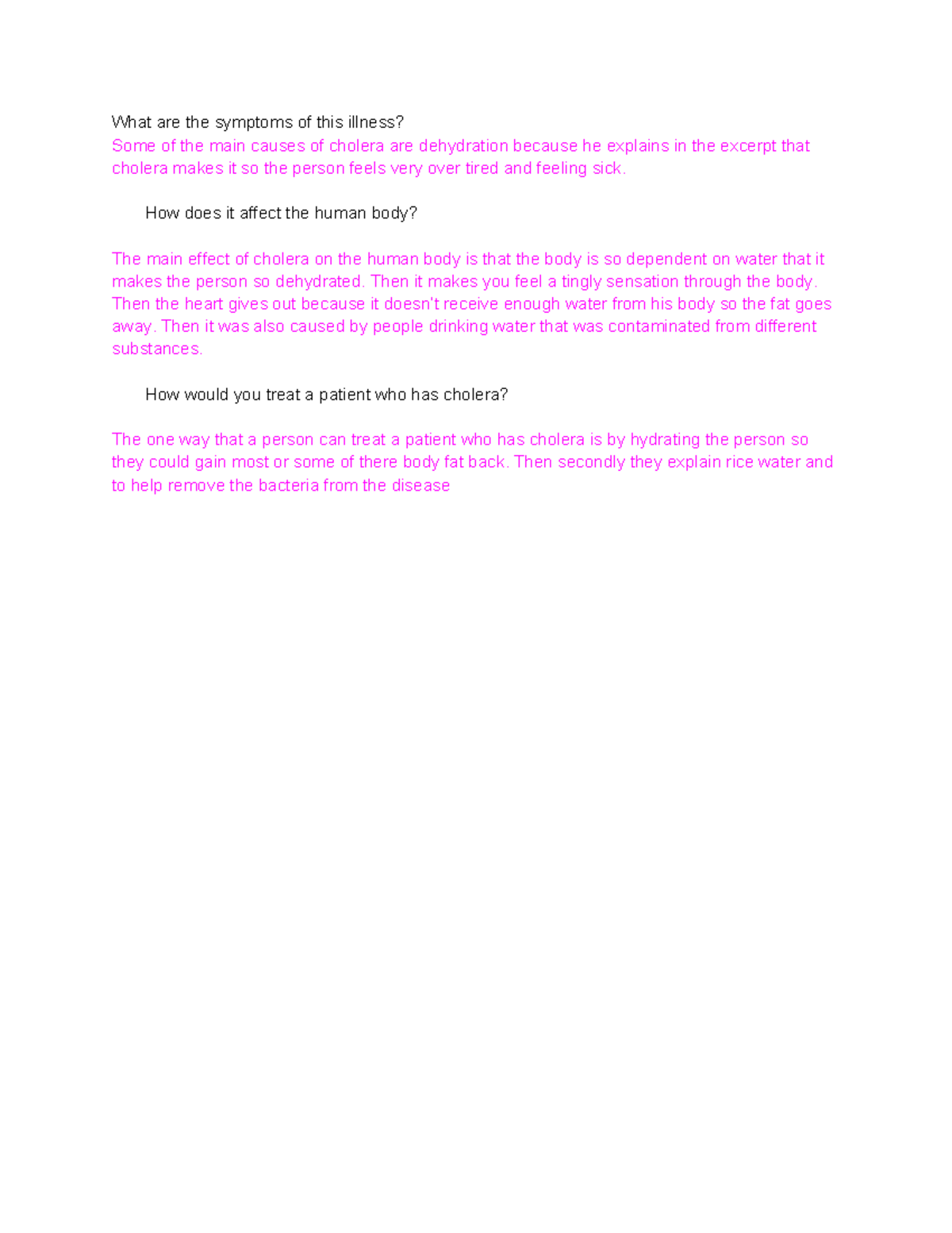 History extra credit - What are the symptoms of this illness? Some of ...