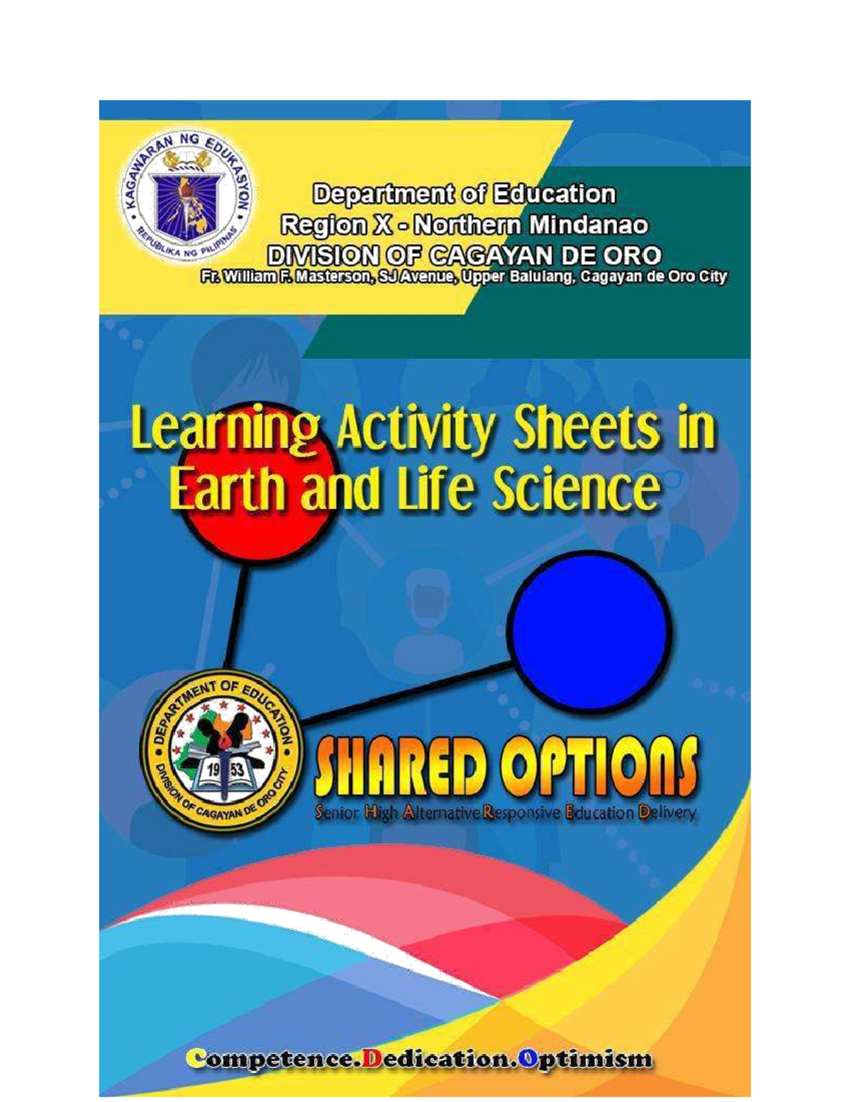 SHARED OPTIONS SENIOR HIGH EARTH AND LIFE SCIENCE DLP LEARNING ACTIVITY ...