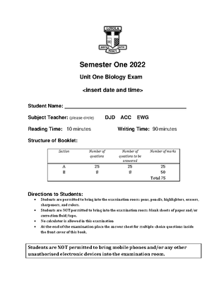 Year 11 Biology Notes - Full - Module 1 - Cells as the Basis of Life ...