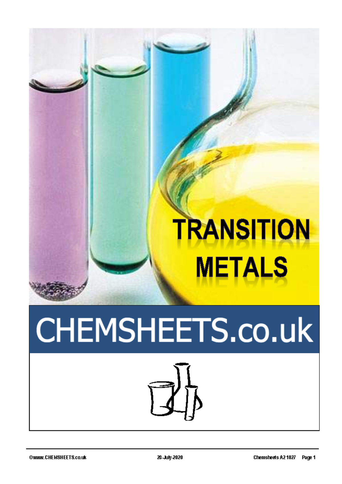 Chemsheets A2 1027 Transition Metals: Electron Structure & Properties ...