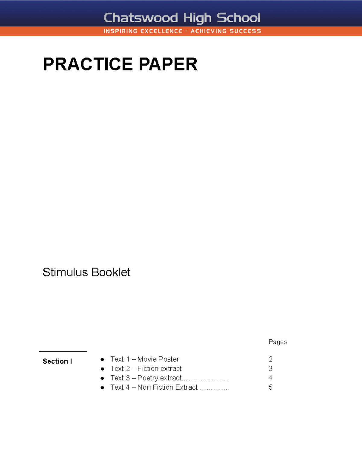 Practice Paper Stimulus - Movie Poster, Poem, and Non-Fiction Extracts ...