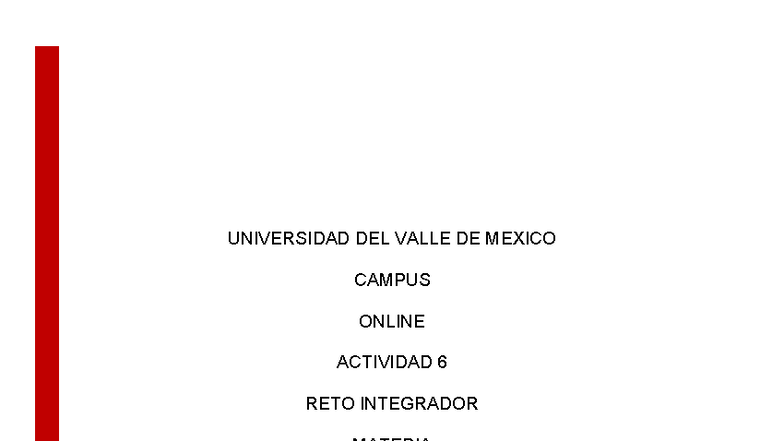 A6 Reto Integrador: Mapa de Interconectividad en Salud - Studocu