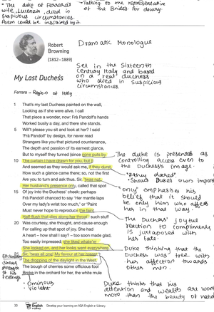 GCSE ENGLISH LITERATURE: Annotated Poetry Anthology Insights - Studocu