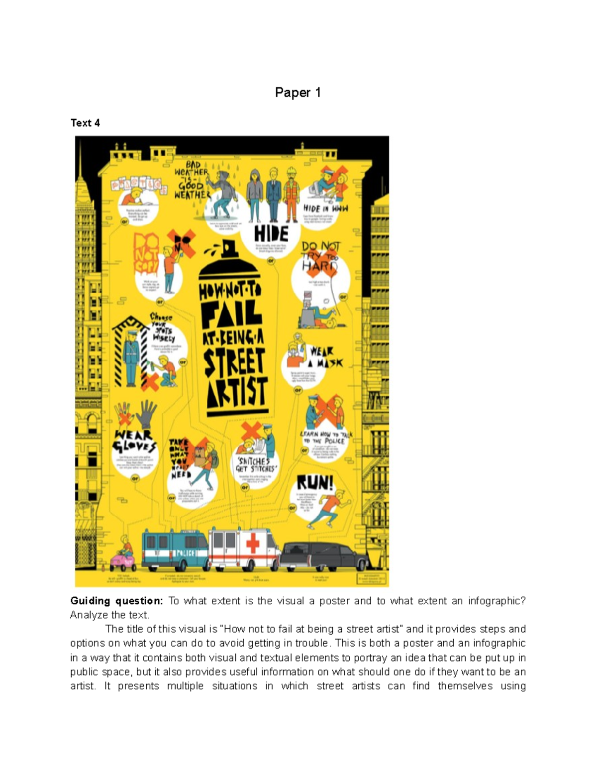 IB English A - Paper 1 - Paper 1 Text 4 Guiding question: To what ...