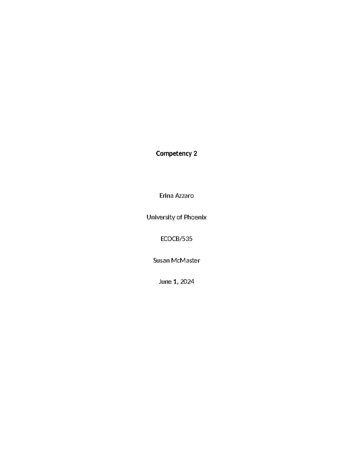 ECOCB 535 Competency 2: Analysis of Federal Reserve's Actions in Crisis ...