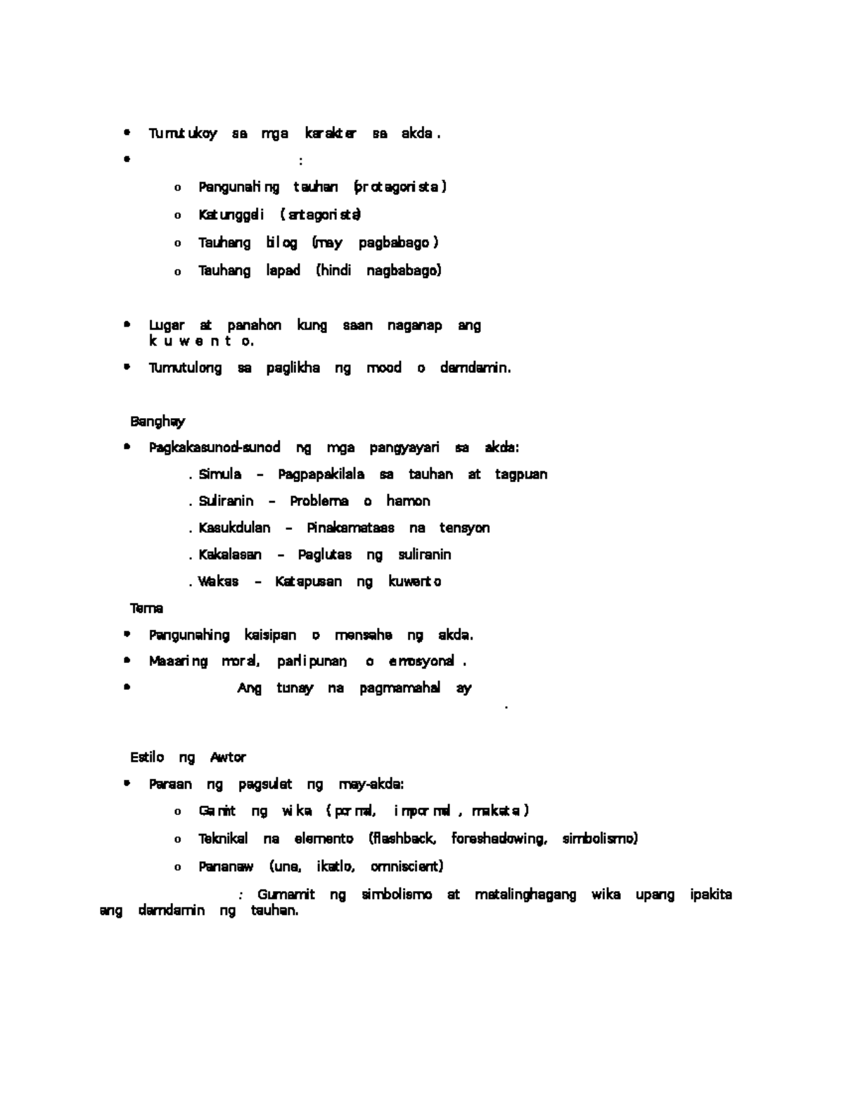 Tauhan at Banghay sa Akda: Pagsusuri ng mga Elemento (9 Peter Module ...