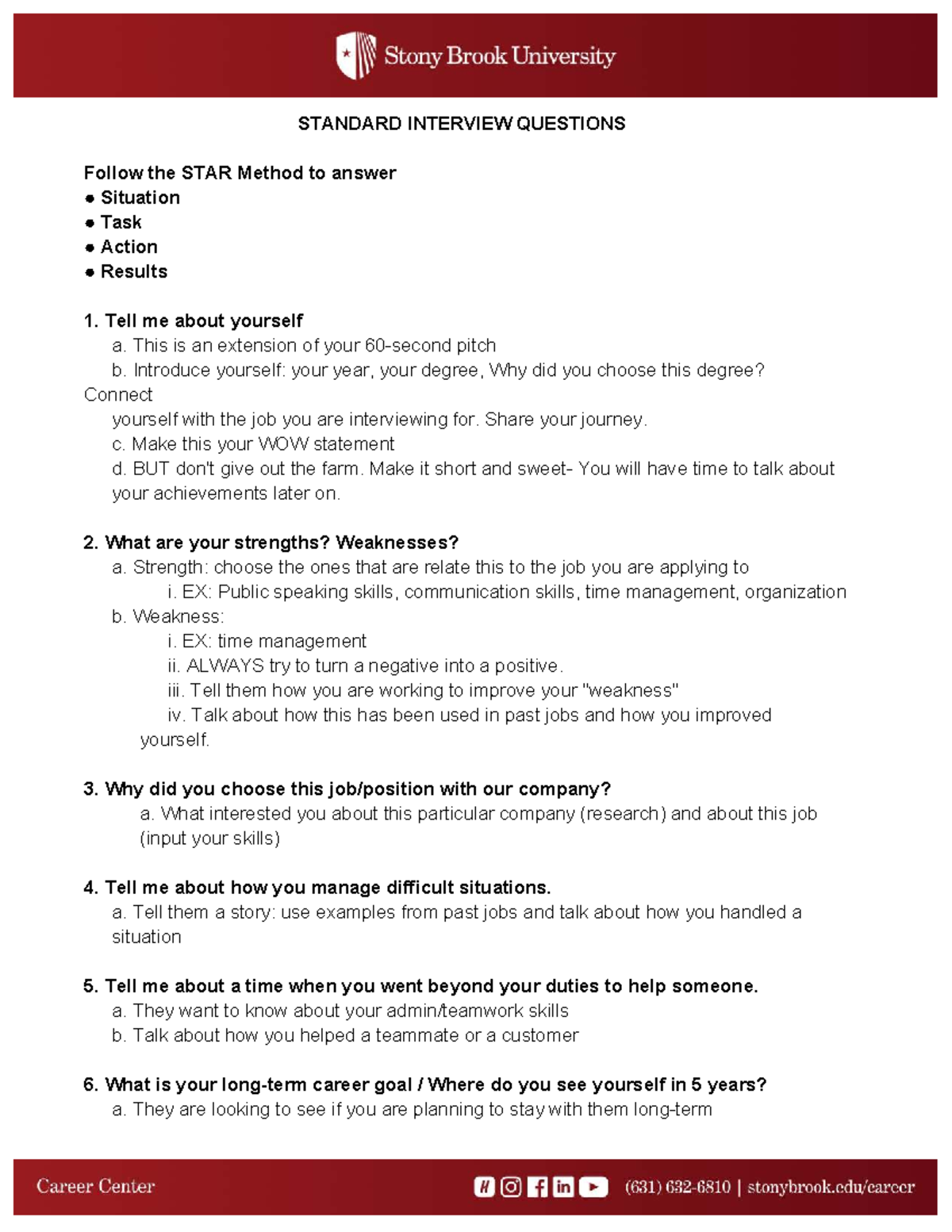 Behavioral Interview Questions: Mastering the STAR Method - Studocu