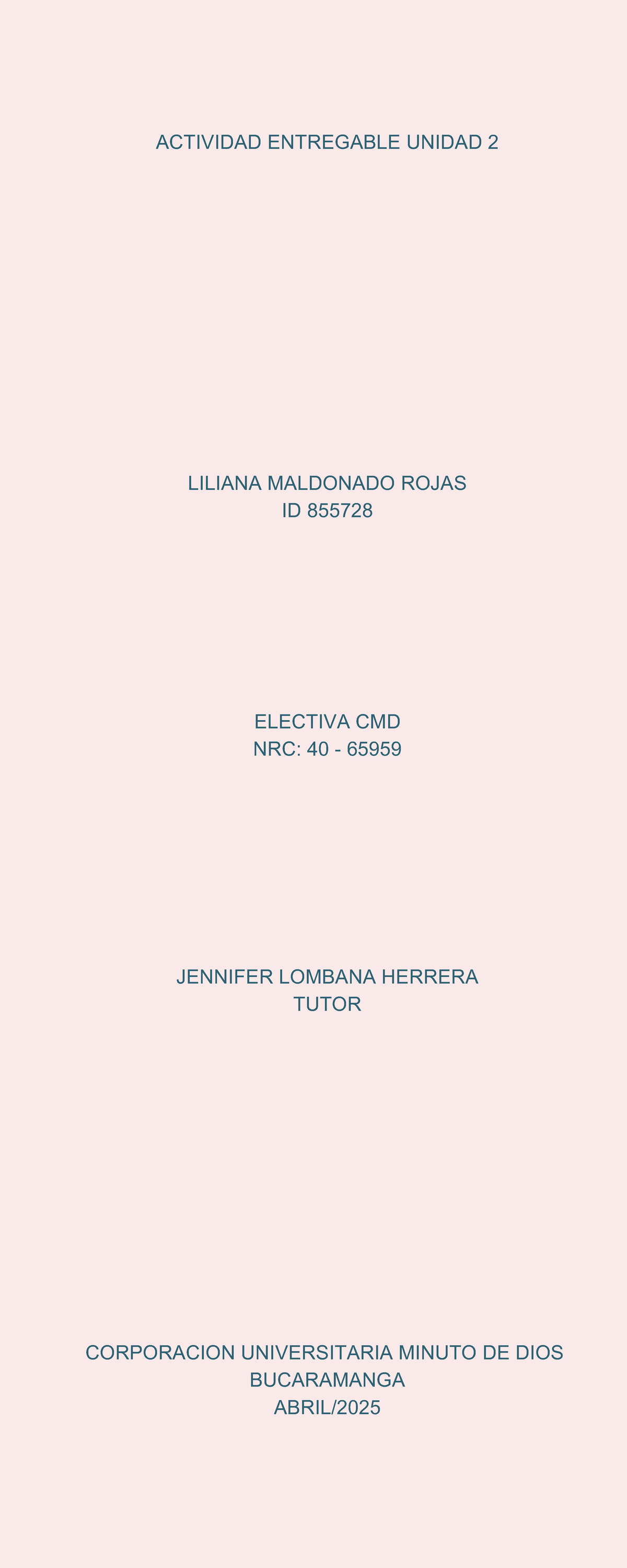 Entregable 2 electiva CMD - Liliana Maldonado Rojas - Studocu