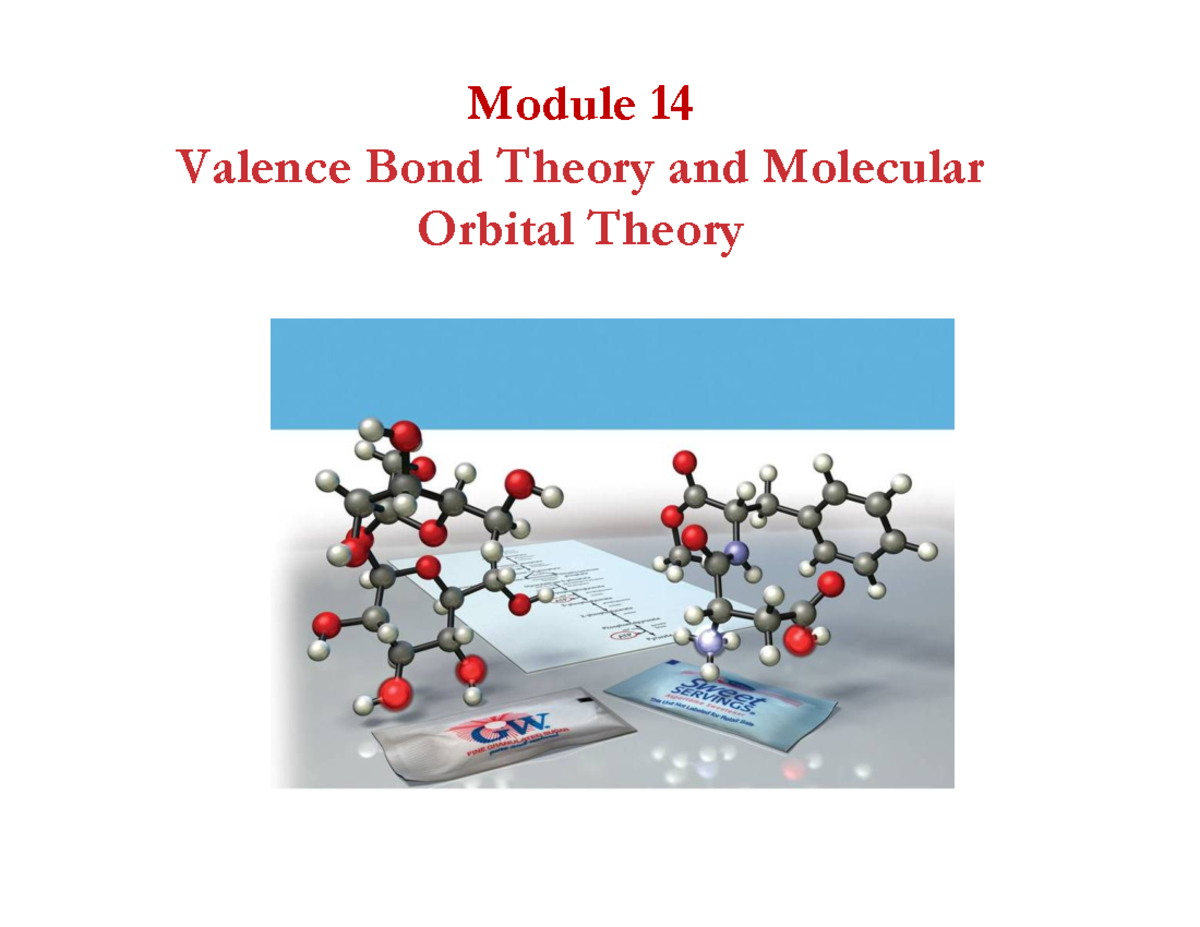 Module 14 Valance Bond Theory and Molecular Orbital Theory - Module 14 ...