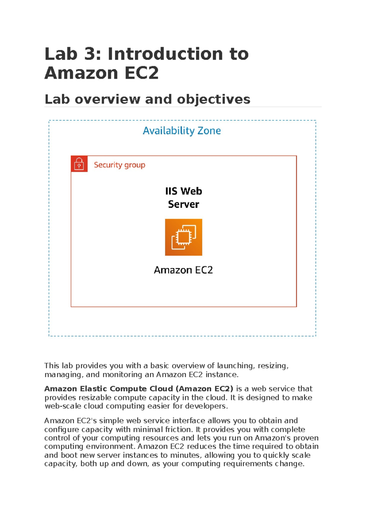 Lab 3 - Introduction to Amazon EC2 - Lab 3: Introduction to Amazon EC ...
