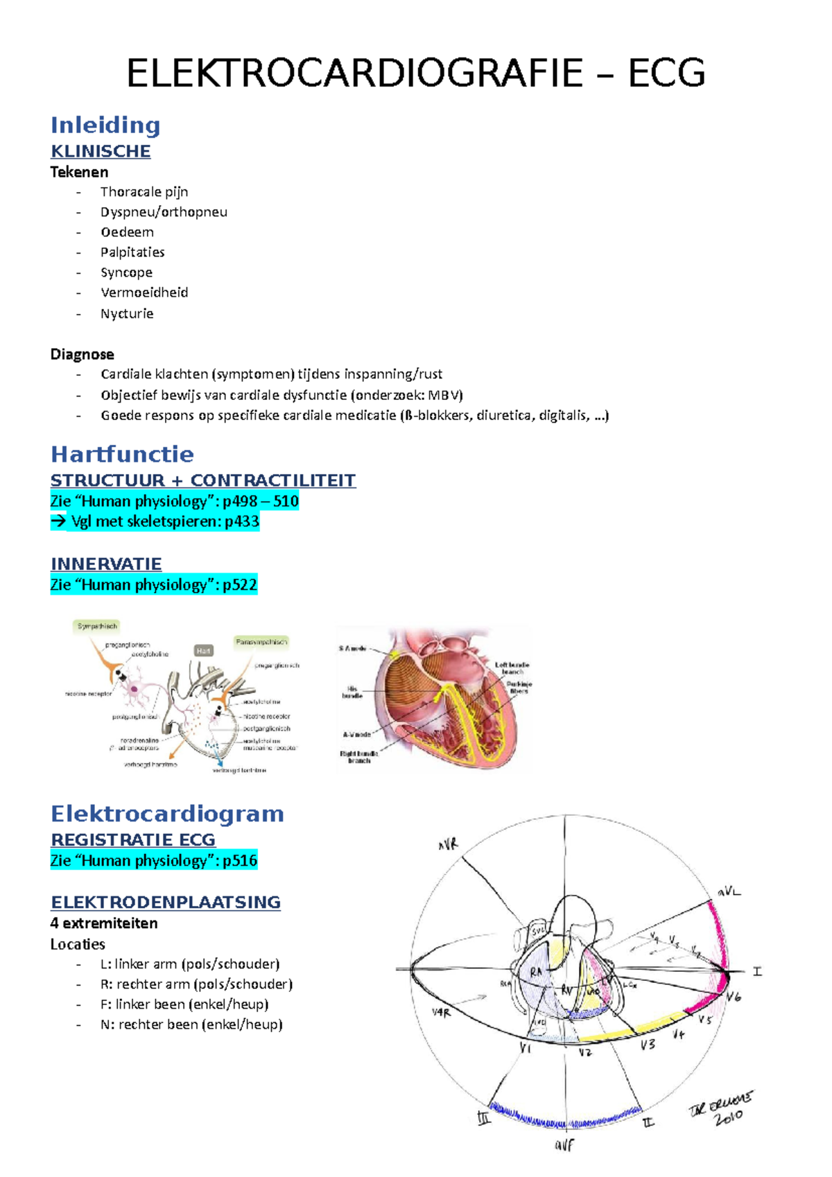 EKG Informatie en Interpretatie voor Geneeskunde (ECG) Lesnotities ...