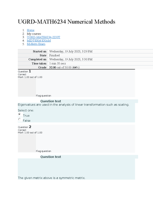 Data-Comm-Midterm-Exam -Attempt-review - Home / My courses / UGRD-IT6300B-2313T / MIDTERM - Studocu