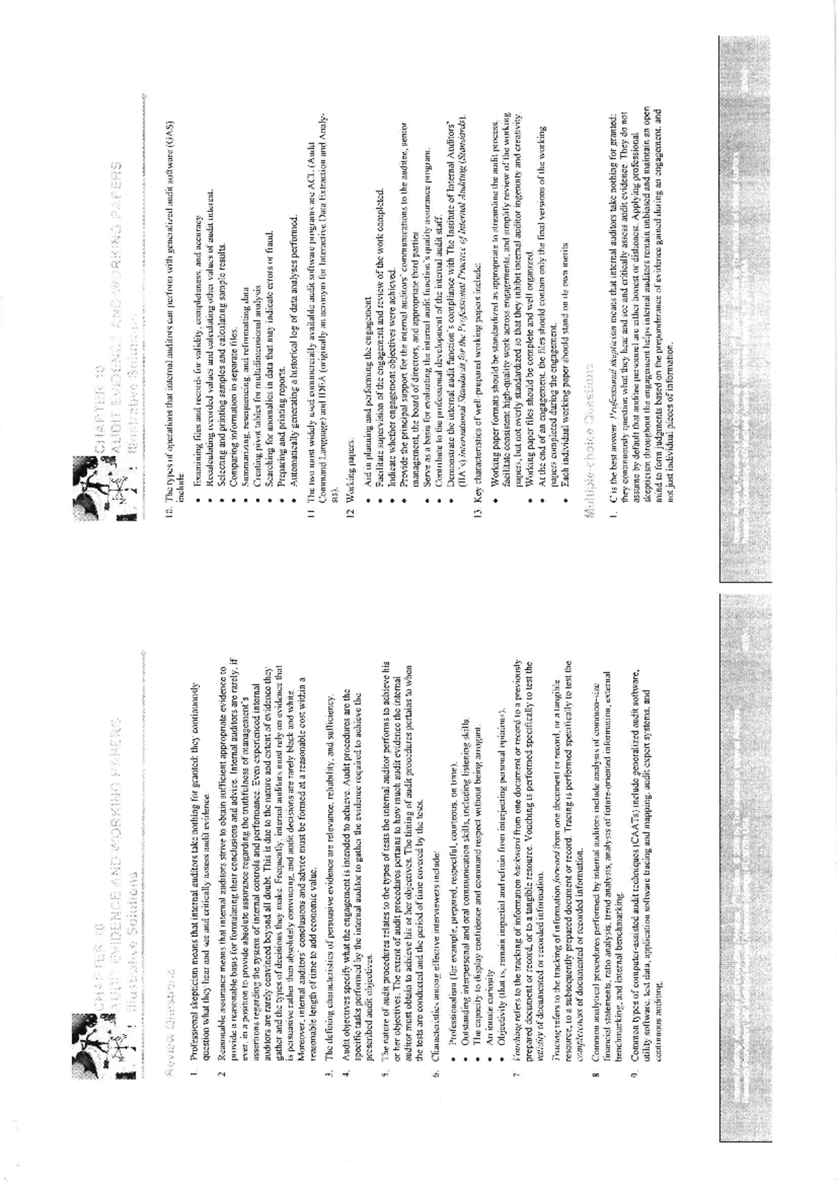 CHAPTER 10 AUDIT EVIDENCE AND WORKING PAPERS: Illustrative Solutions - Studocu