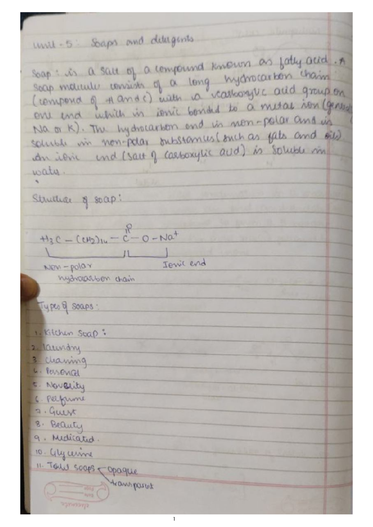 Tech Org - BE Chemical Engineering: Soaps and Detergents Overview - Studocu