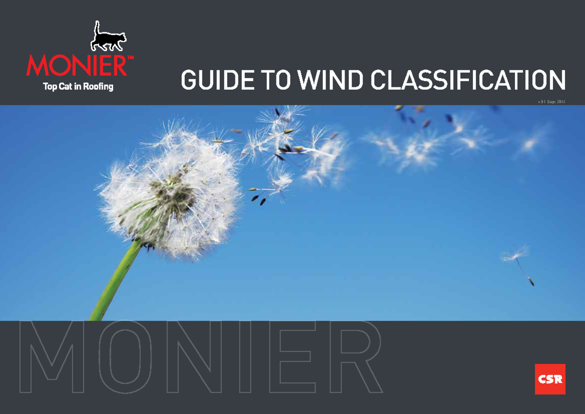 Monier Guide to Wind Classification and Terrain Categories (2014) - Studocu