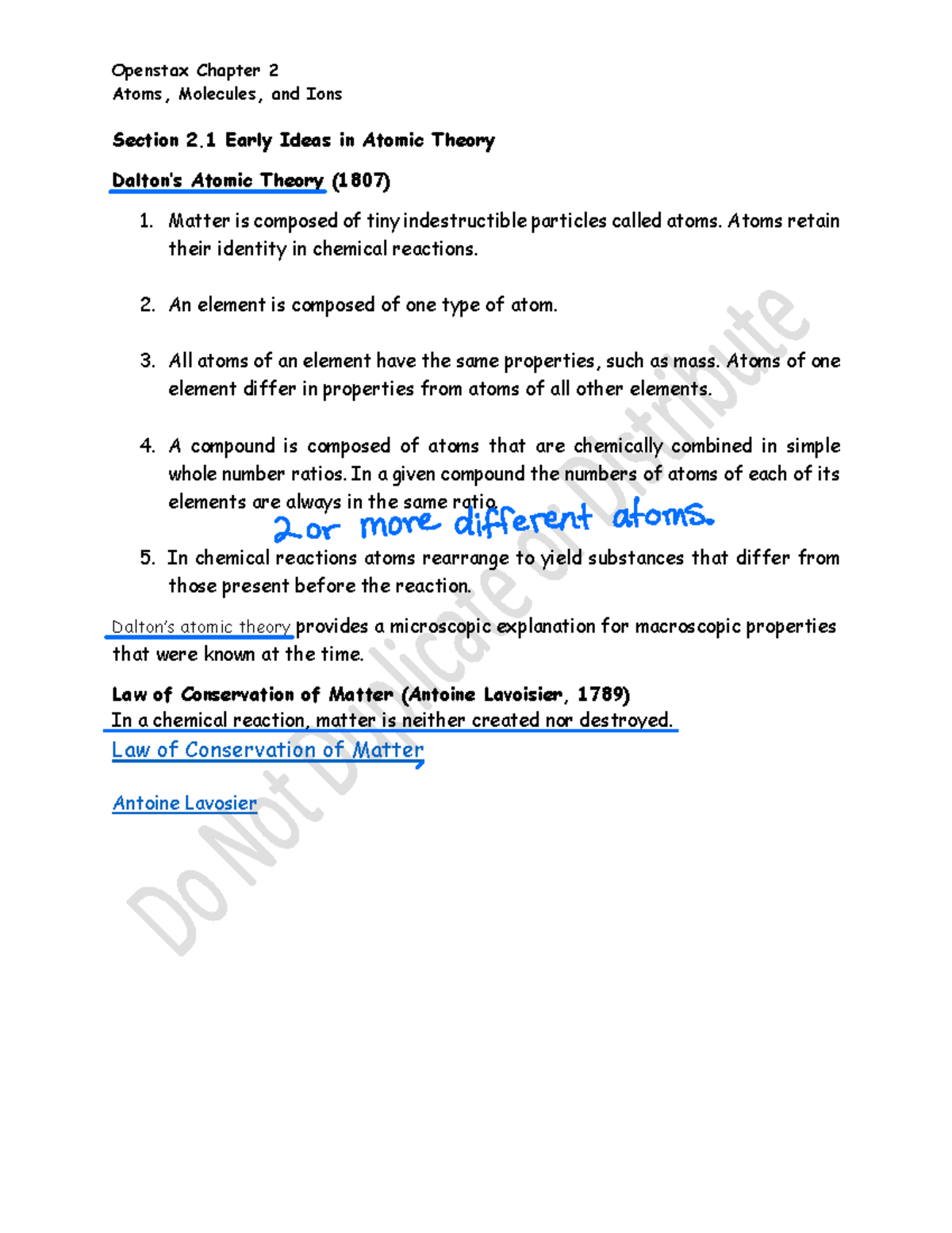 Openstax CH2: Atoms, Molecules, and Ions - Complete Study Notes - Studocu