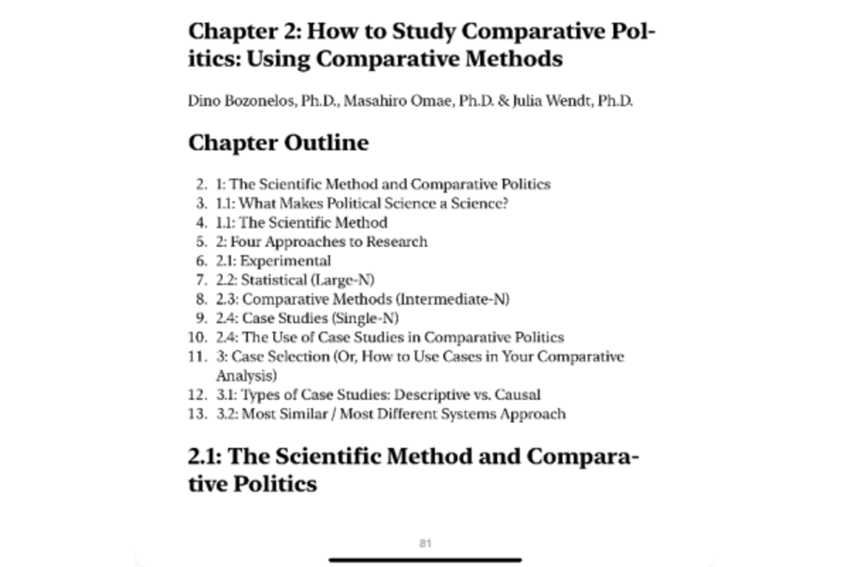 Final Exam Study Guide for Course XYZ: Comparative Politics Methods ...