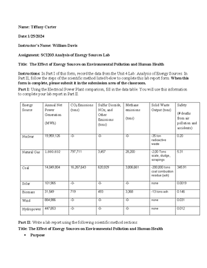 SCI203 Unit 2 Lab Report Template - Name: Date: Instructor’s Name ...