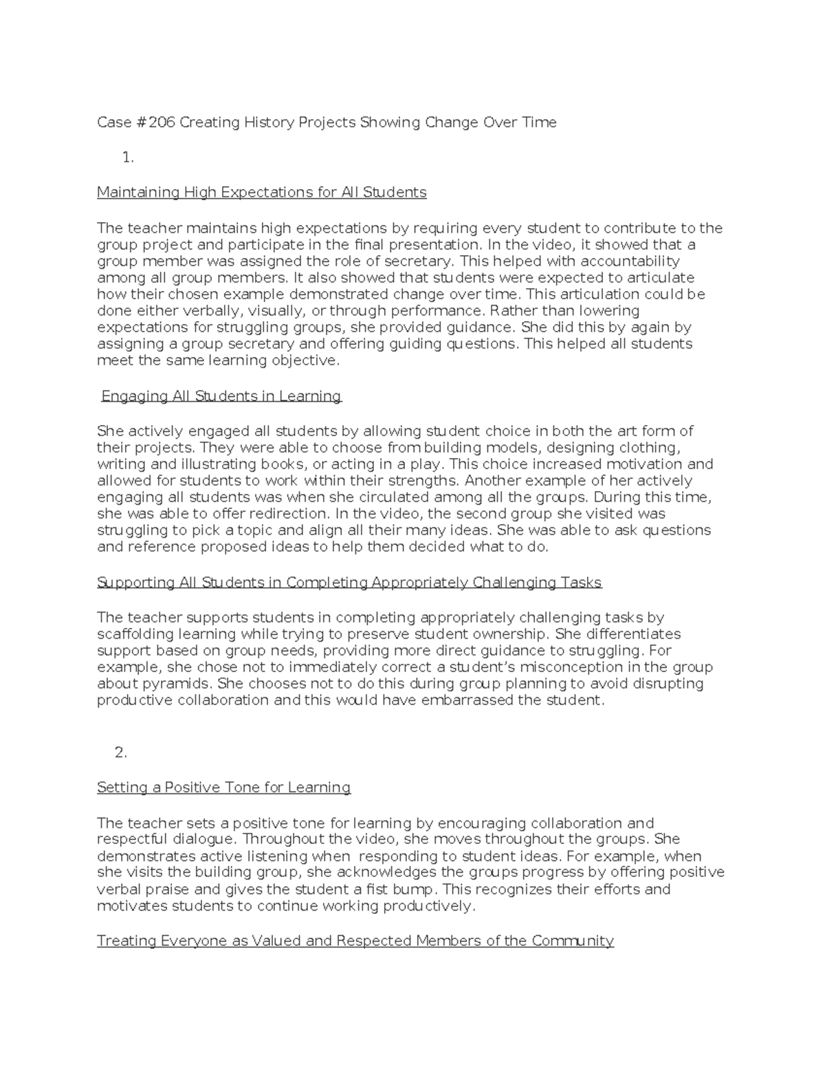 Case Study: Creating History Projects & Student Engagement D187 - Studocu