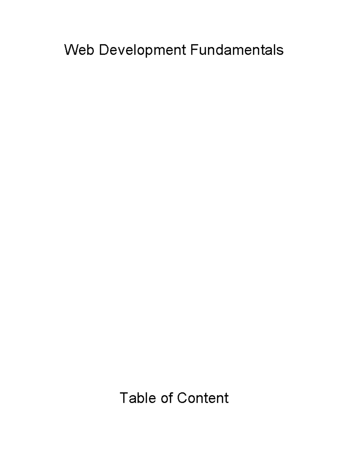 Web Development Fundamentals: Key Concepts and Tools - Studocu