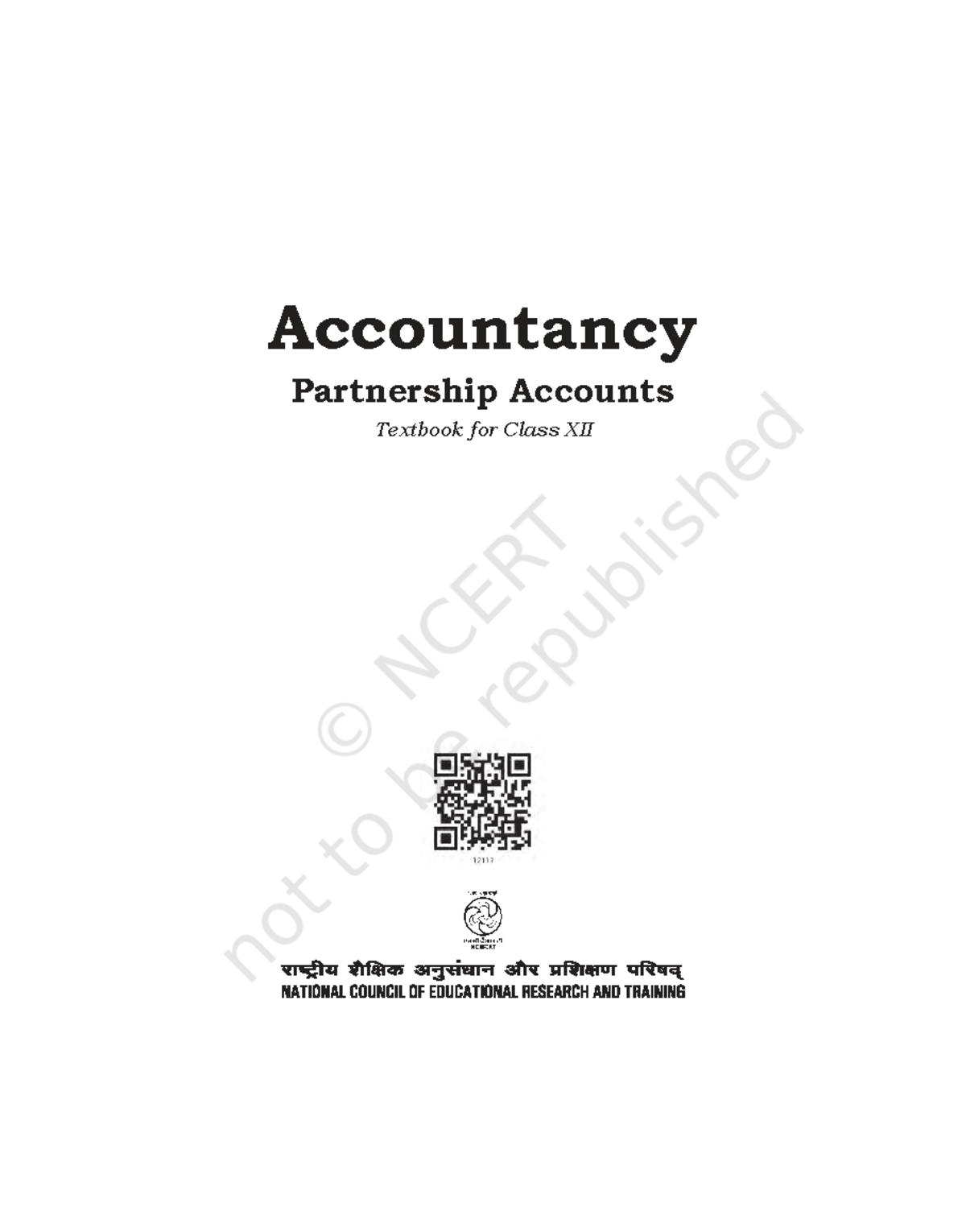 Class 12 Accountancy Part I NCERT Textbook: Partnership Accounts 2025 ...