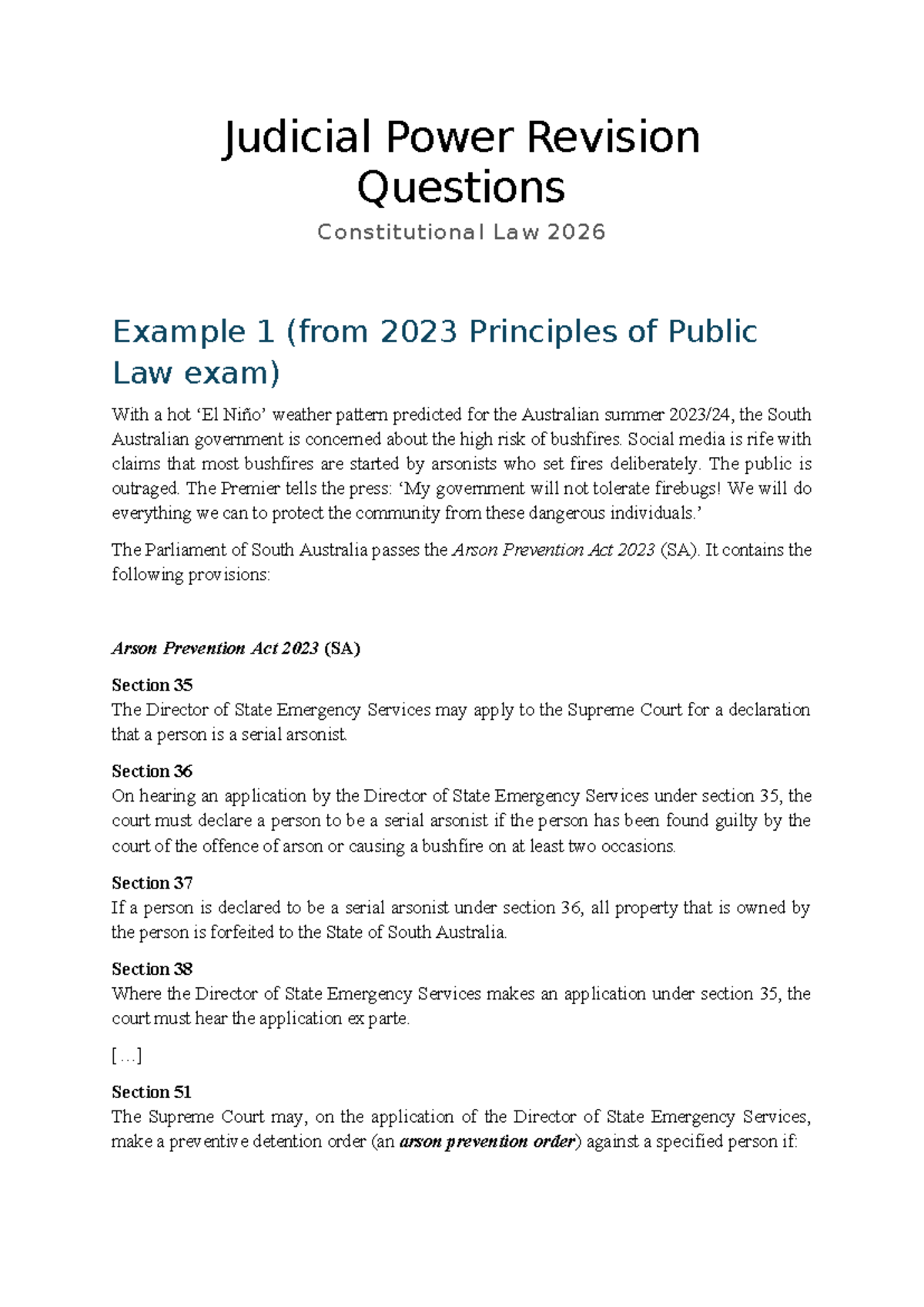 Judicial Power Revision Questions: Constitutional Law 2026 Exam ...