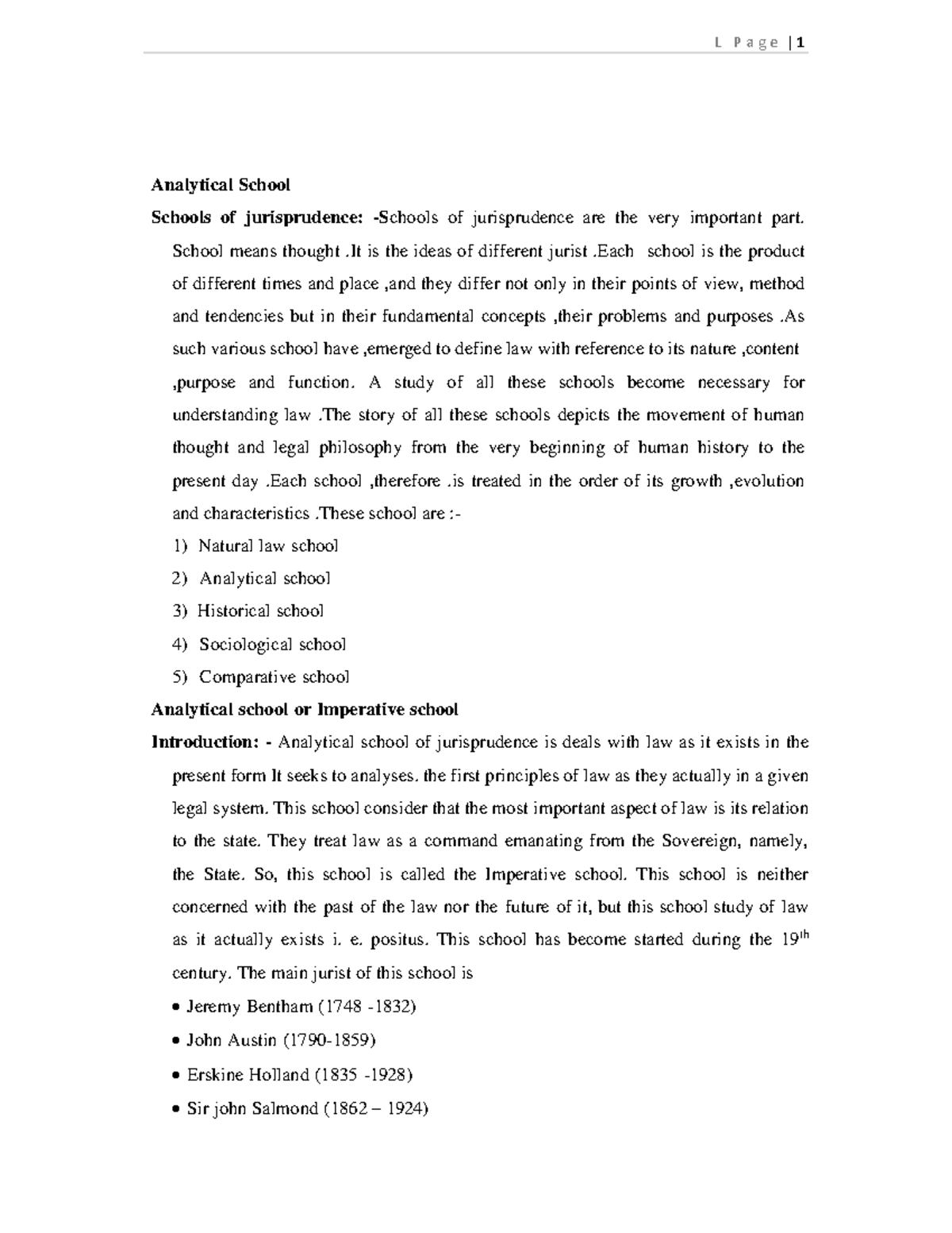 Analytical Jurisprudence: Insights into Austin's Positive School - Studocu