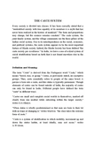 Quiz: THE Caste System - Lecture notes 3 - Indian Society: Structure ...