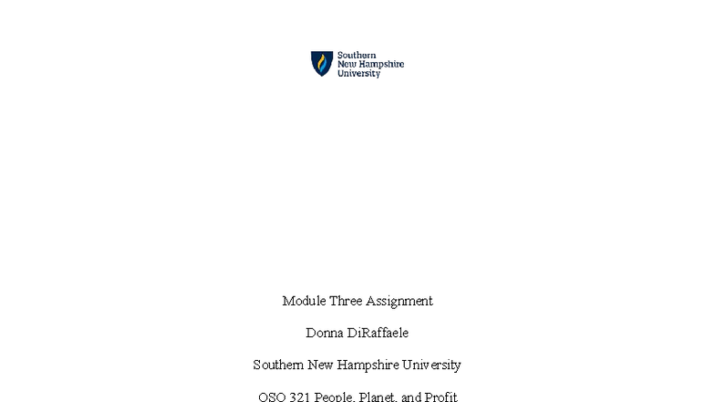QSO 321 Module Three Assignment - Module Three Assignment Donna ...