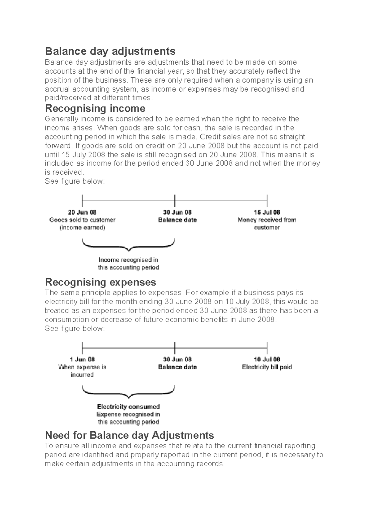 Balance Day Adjustments: Understanding Income & Expenses Recognition ...