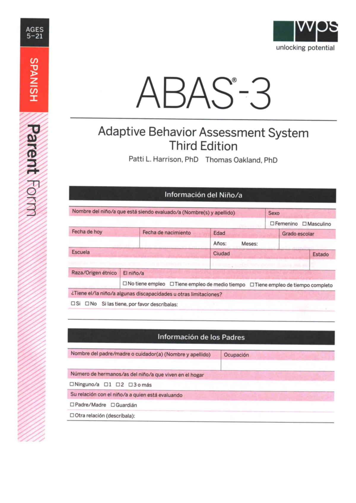ABAS3-Padres(5-21) - Guía del Sistema de Evaluación de Comportamiento ...