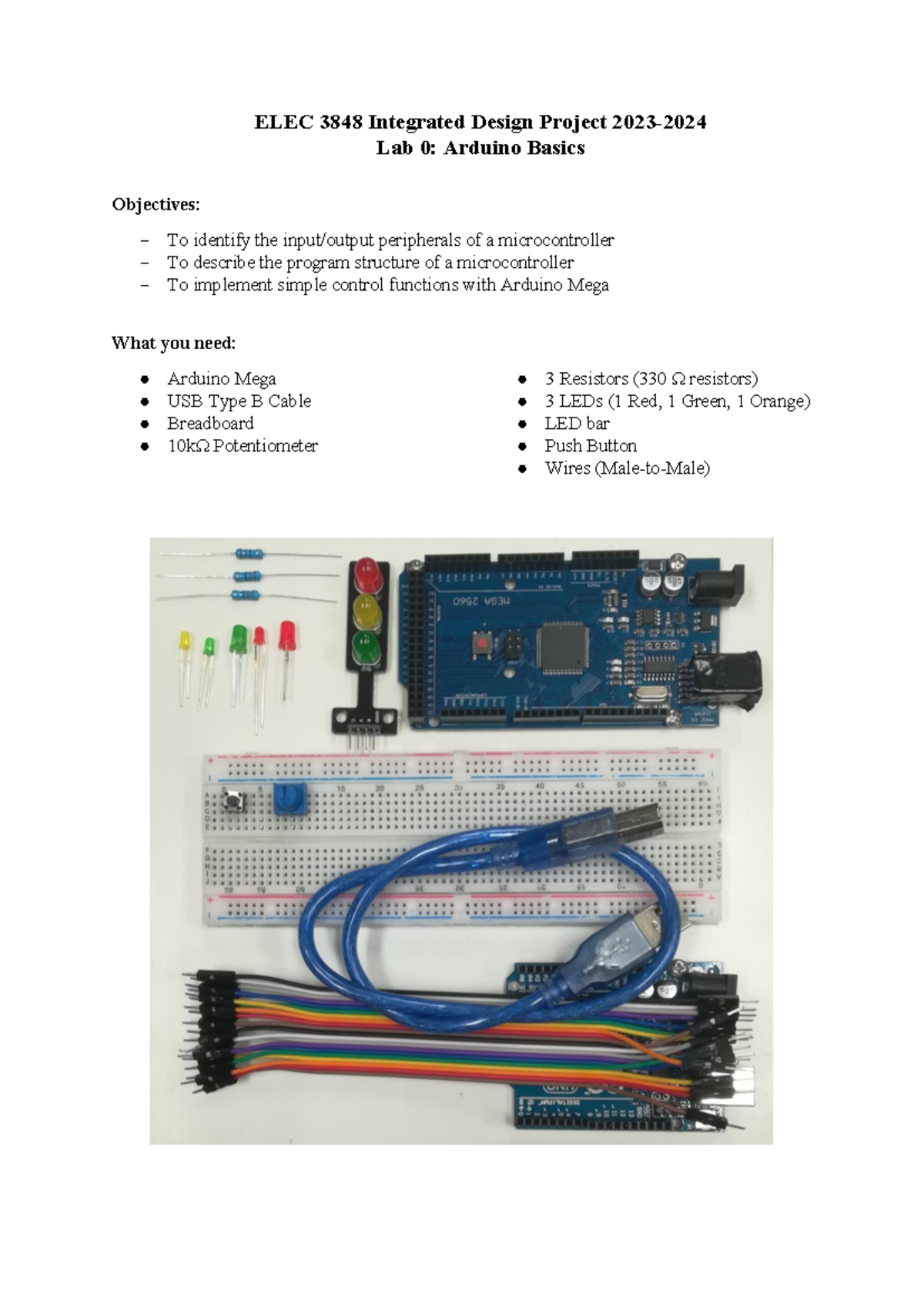 Lab0 LED 23 2BC - ELEC 3848 Integrated Design Project 202 3 - 2024 Lab ...